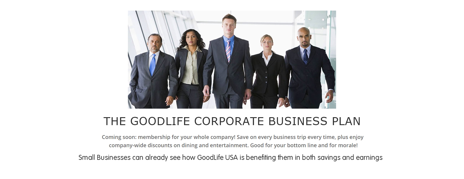 THE GOODLIFE CORPORATE BUSINESS PLAN - TRAVEL USA LIFE